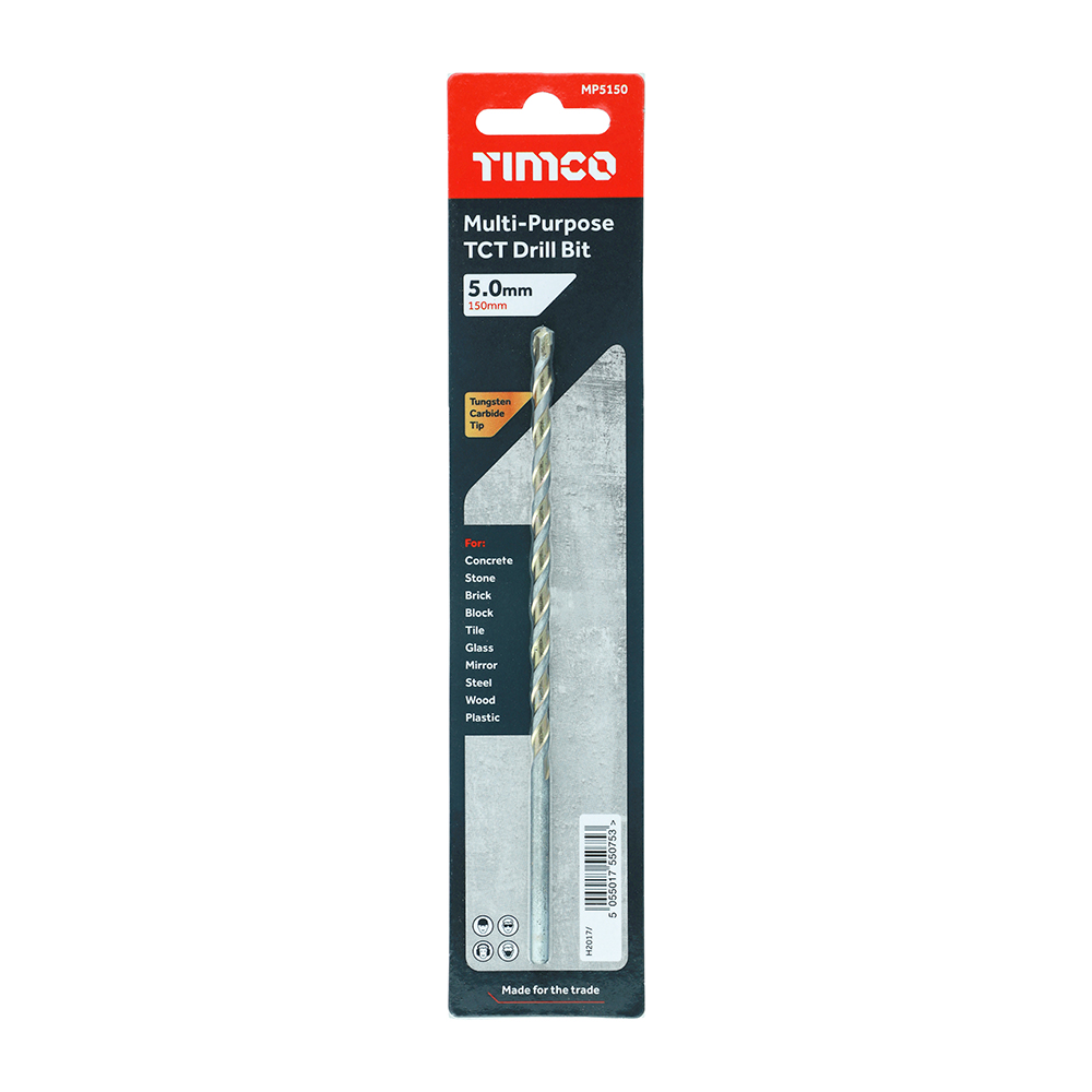 Montravia Ltd | 5.0 x 150 TCT Multi-purpose Drill Bit